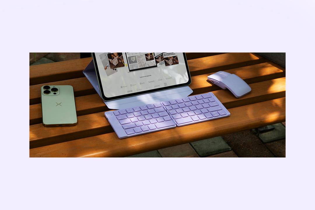 DELUX - PockCombo Portable Keyboard and Mouse Wireless with Protective ...