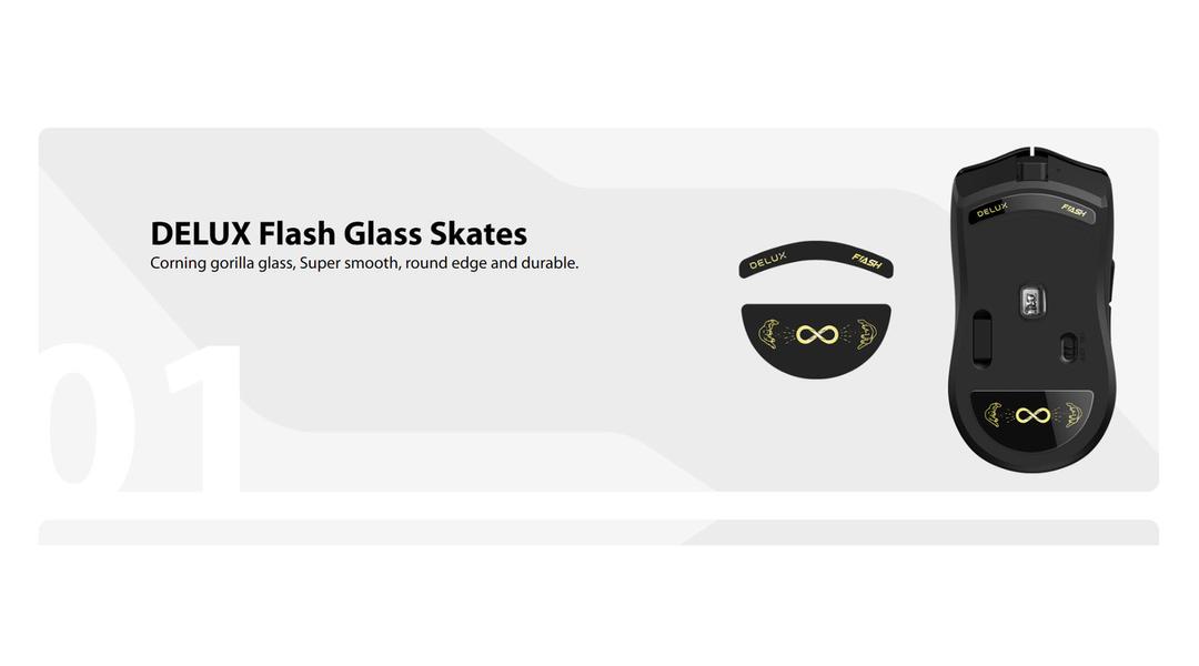 Delux - M800 White Wireless Gaming Mouse PAW3395