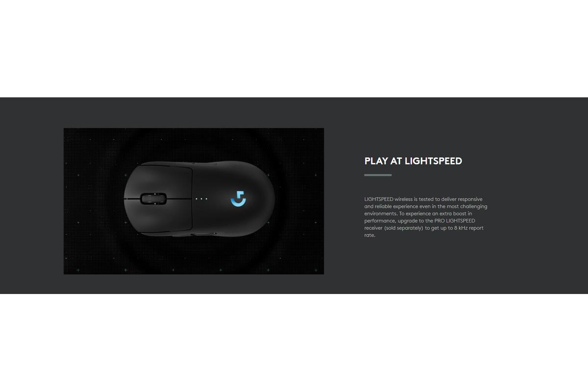 Logitech - PRO 2 LIGHTSPEED Ambidextrous Wireless Gaming Mouse / Black