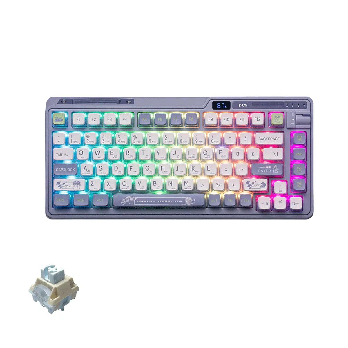 KZZI - K75 PRO RGB 75% Wireless Mechanical Keyboard, Triple Mode ...